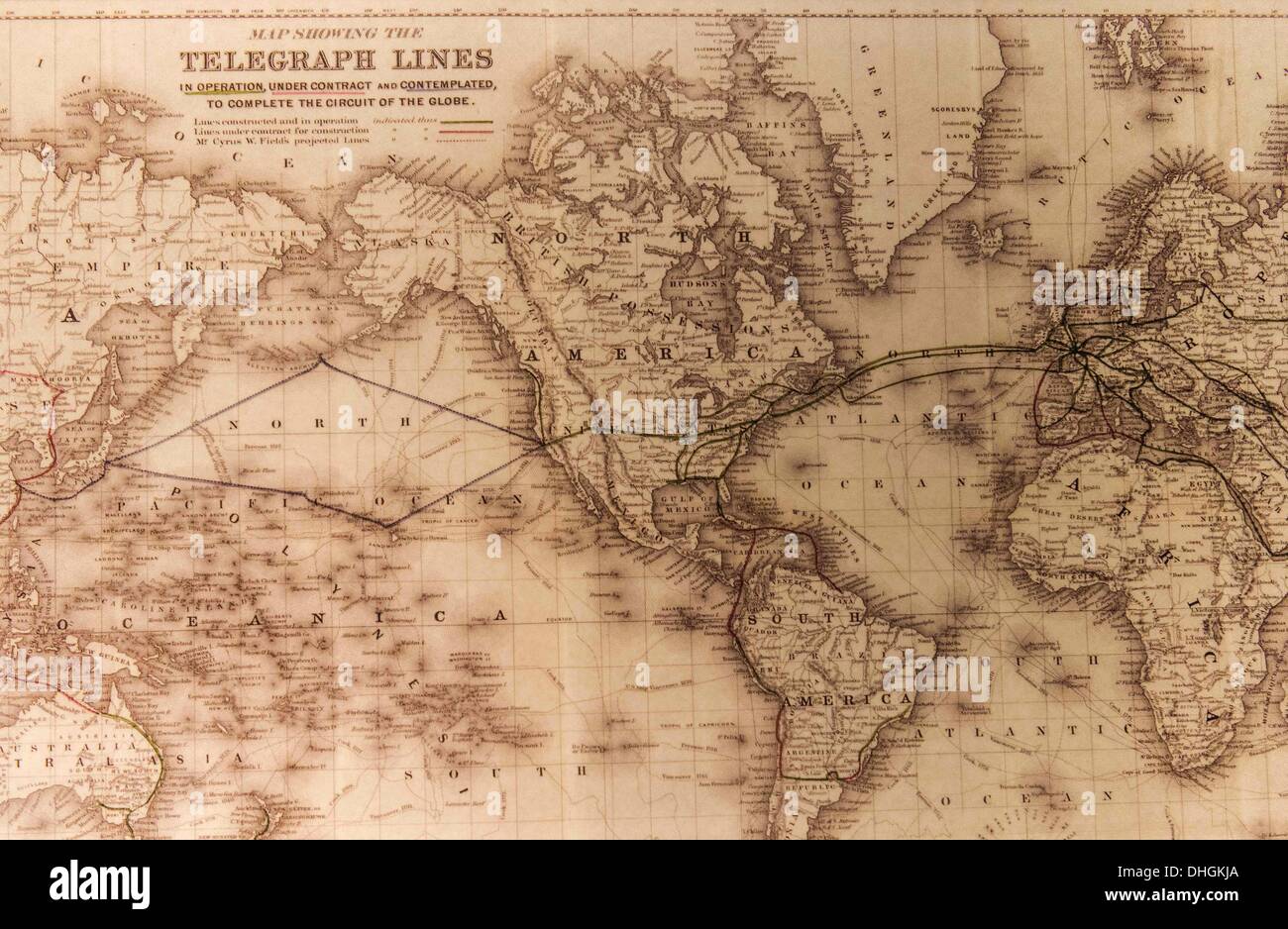 Mountain View, California, USA. 09th Nov, 2013. A telegraph lines map ...