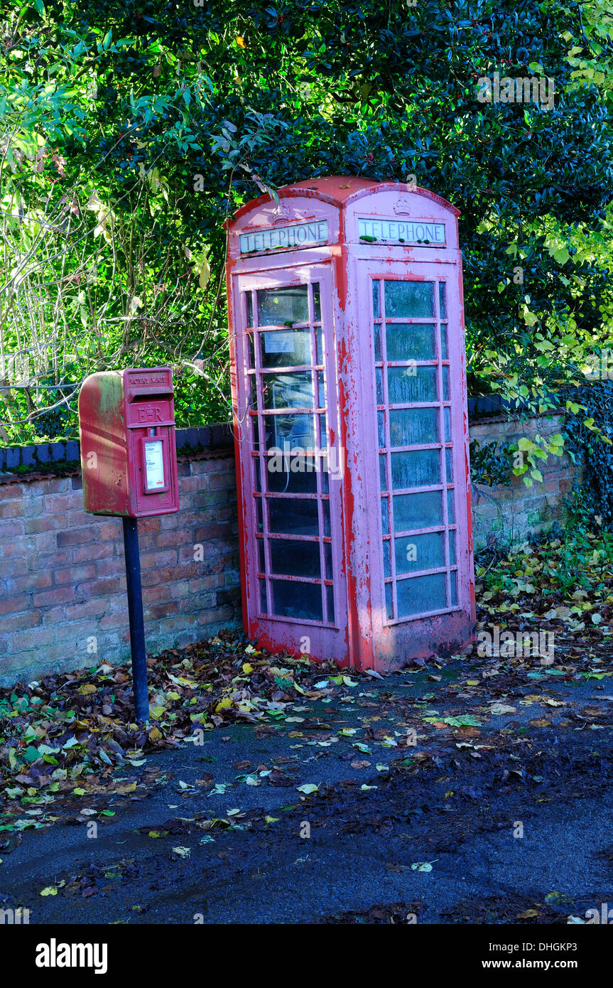British Red Telephone Box,Winkburn,Nottinghamshire,England,UK Stock ...