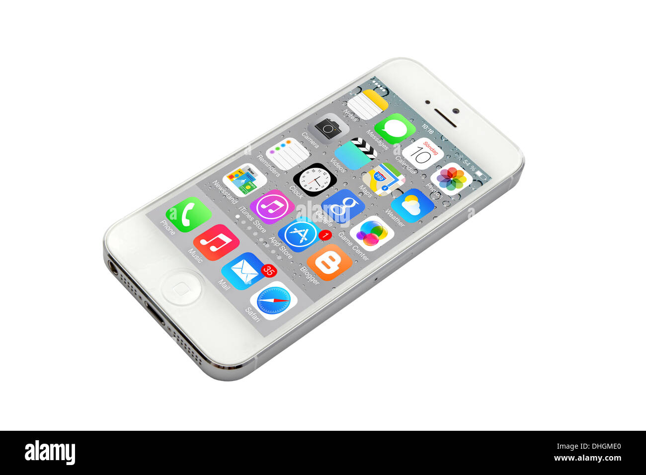iphone 5 isolated on white background Stock Photo - Alamy