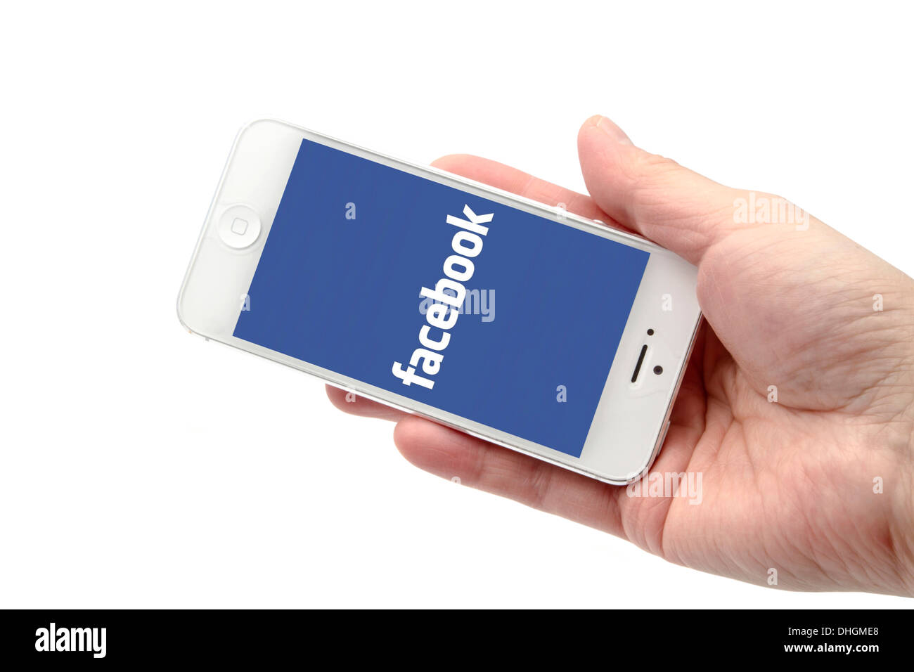Facebook logo phone hi-res stock photography and images - Alamy