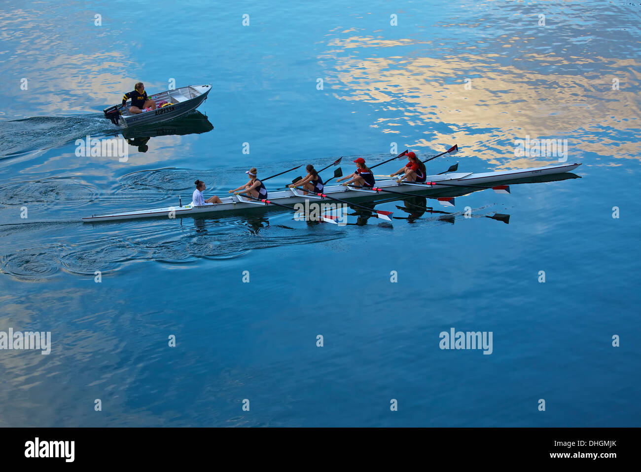Rowing boat from above hi-res stock photography and images - Alamy