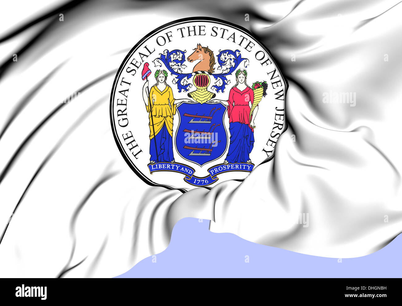 State Seal of New Jersey, USA. Close Up Stock Photo - Alamy