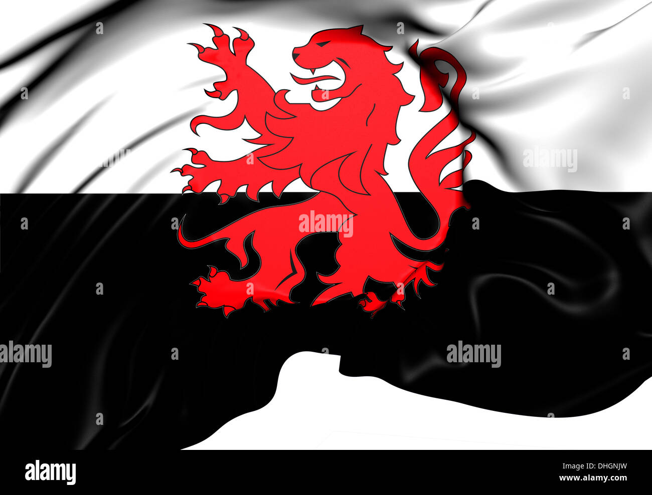 Flag of Poitou-Charentes, France. Close Up Stock Photo - Alamy