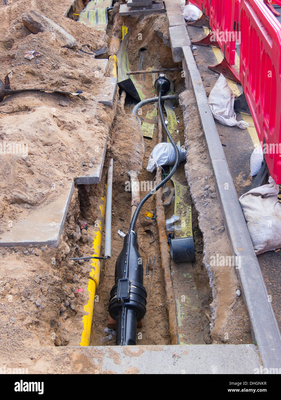 Excavation to expose electrical power cables for repair and ...