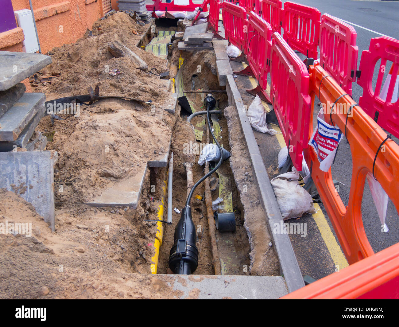 Excavation to expose electrical power cables for repair and ...