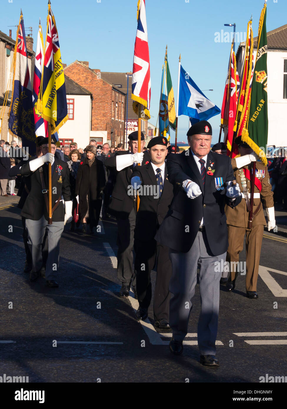 Veteran soldier Eric Howden Parade Master leads the annual Remembrance ...