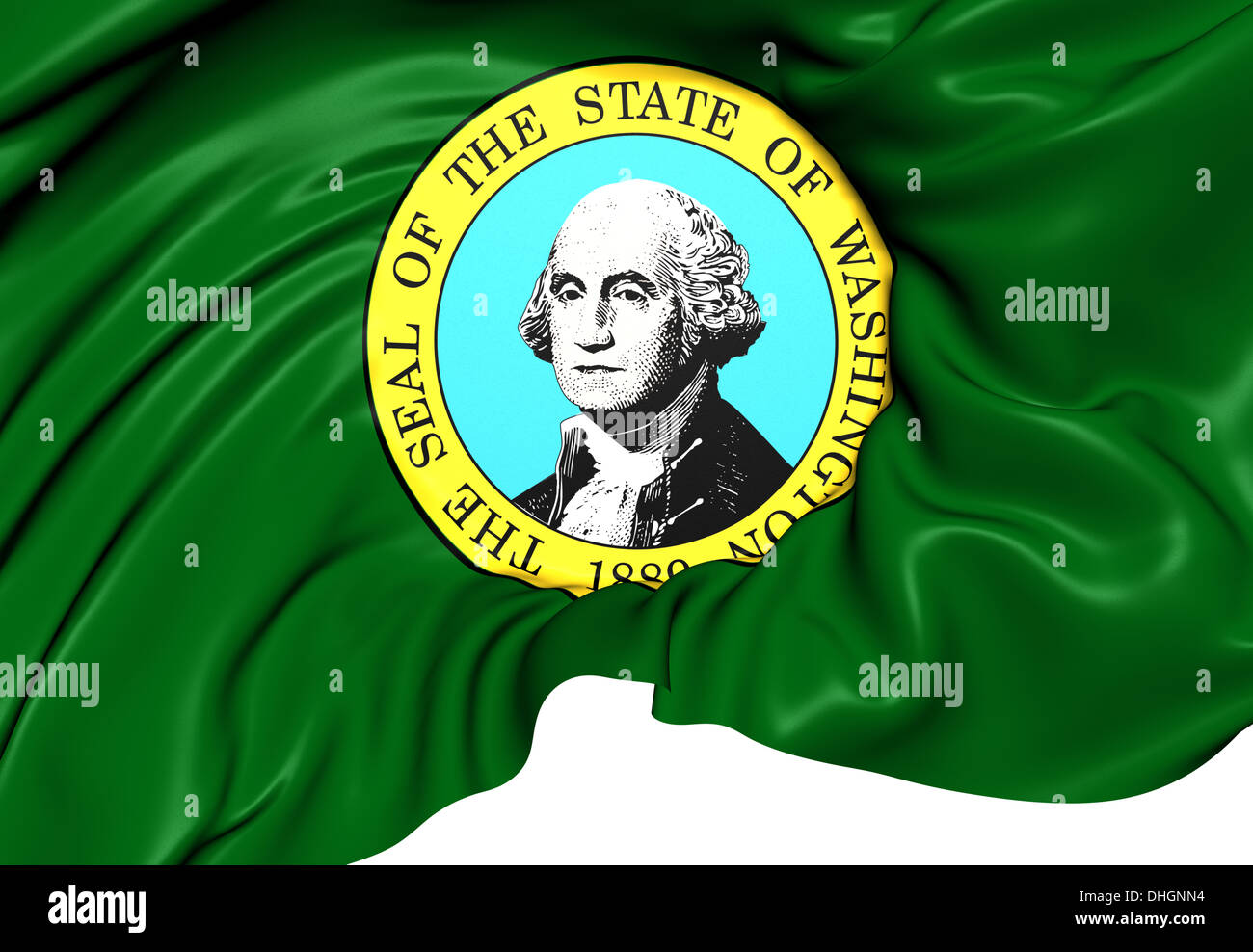 Flag of Washington State, USA. Close Up Stock Photo - Alamy