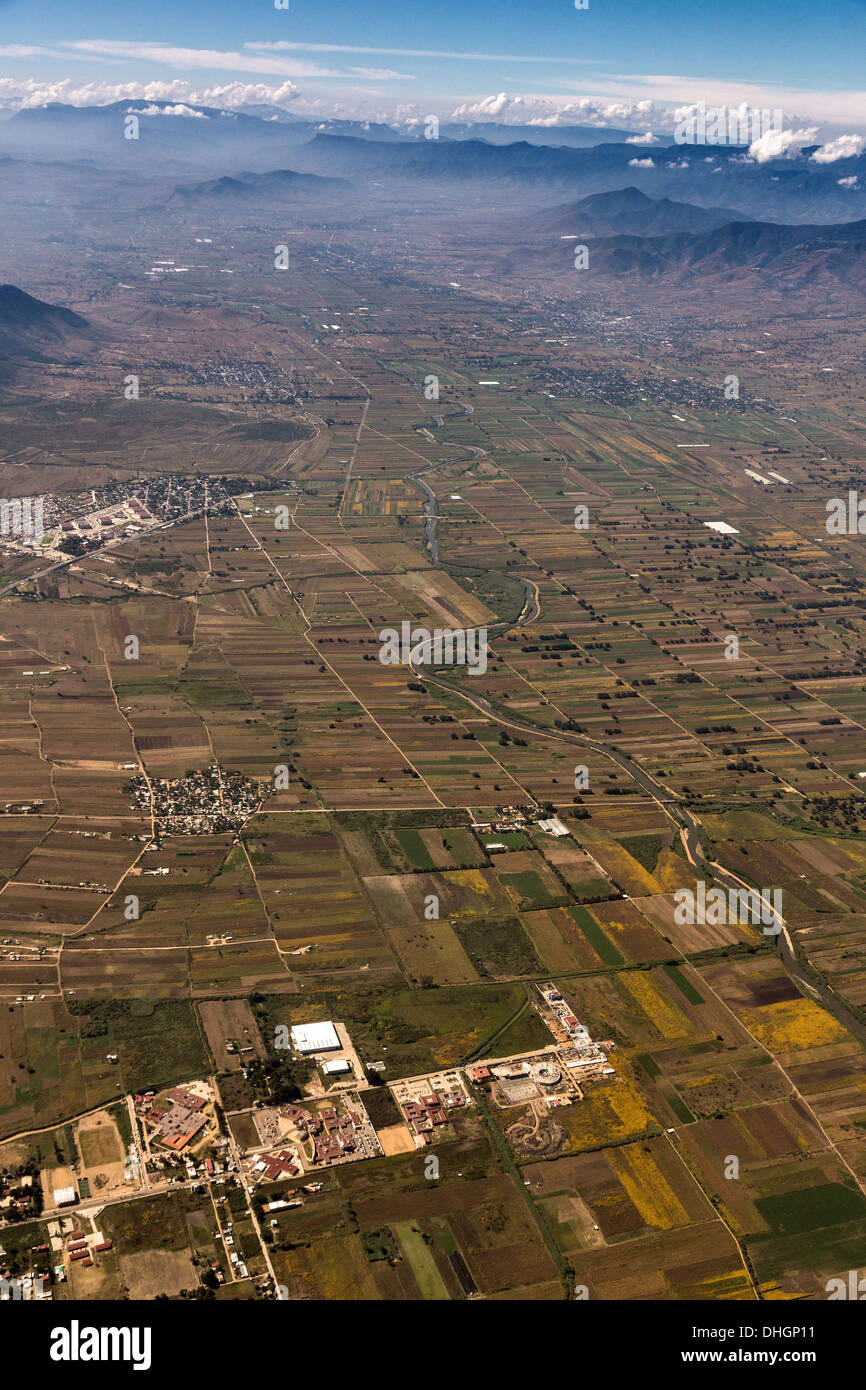 Aerial view the Valley of Oaxaca November 6, 2013 in Oaxaca, Mexico ...