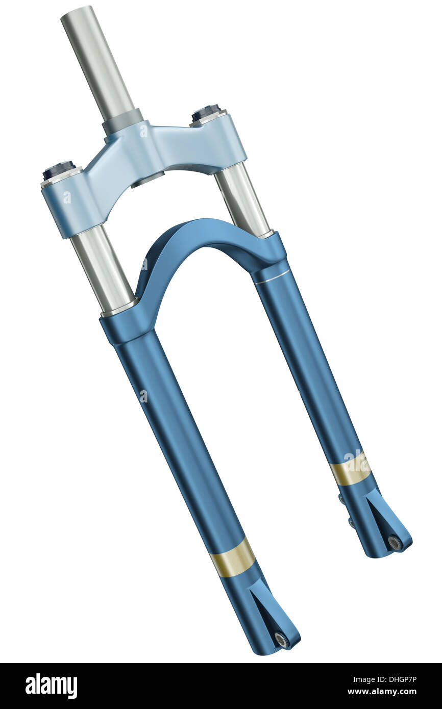 Bicycle front fork isolated on a white background. 3D render Stock ...