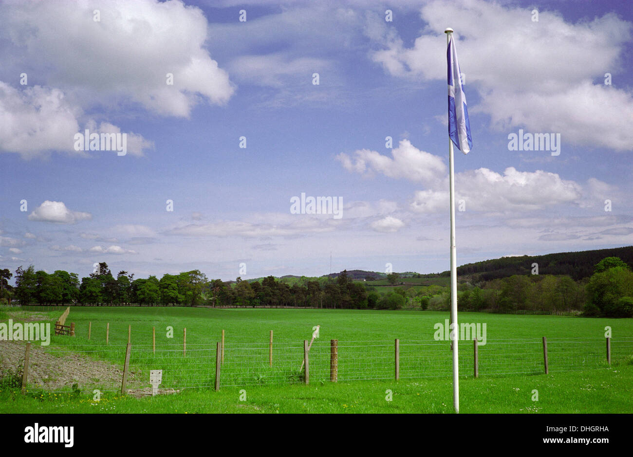 Saltire or St Andrews Cross, Scottish National Flag Flying at ...