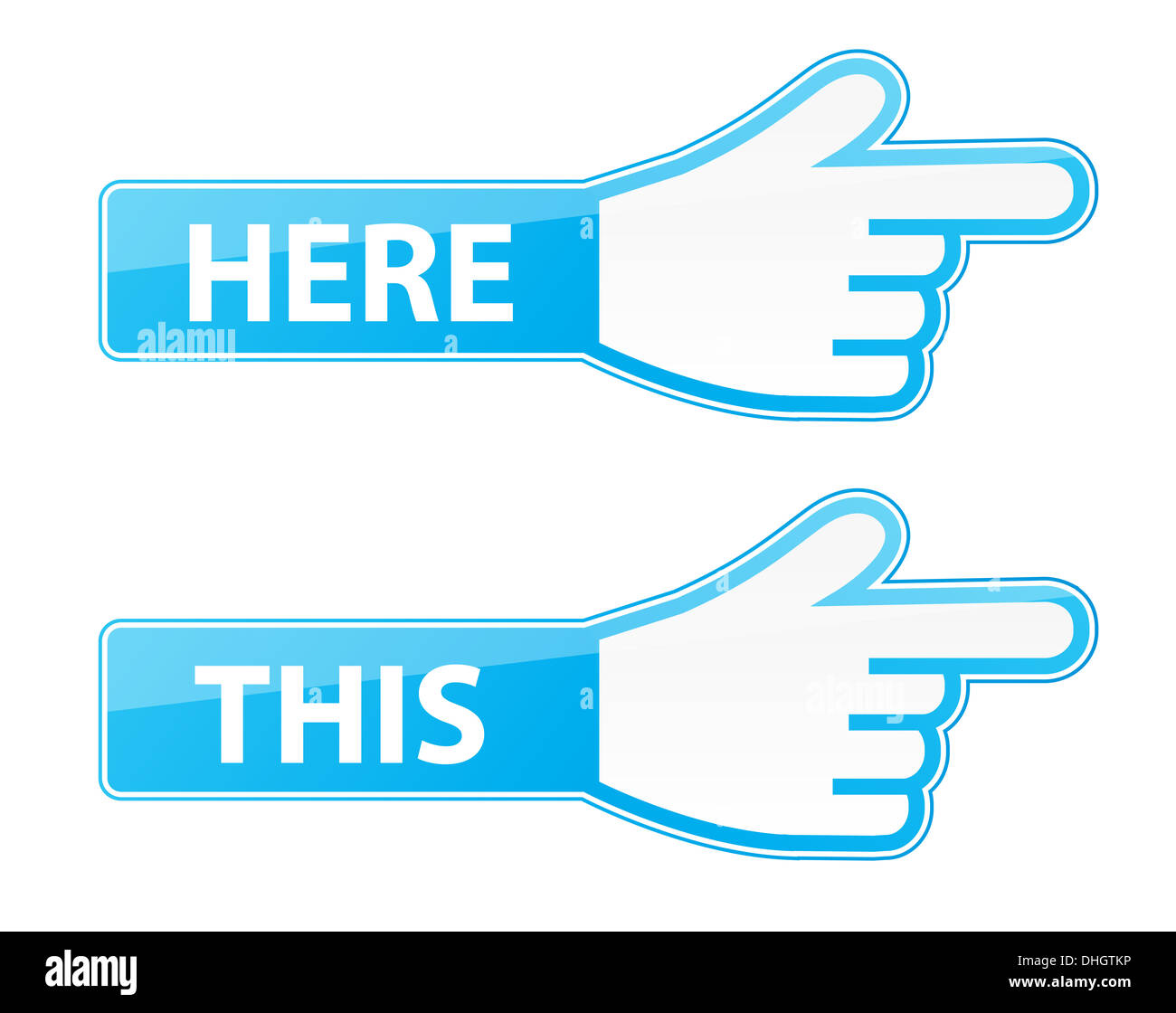 Business hand push icons Cut Out Stock Images & Pictures - Alamy