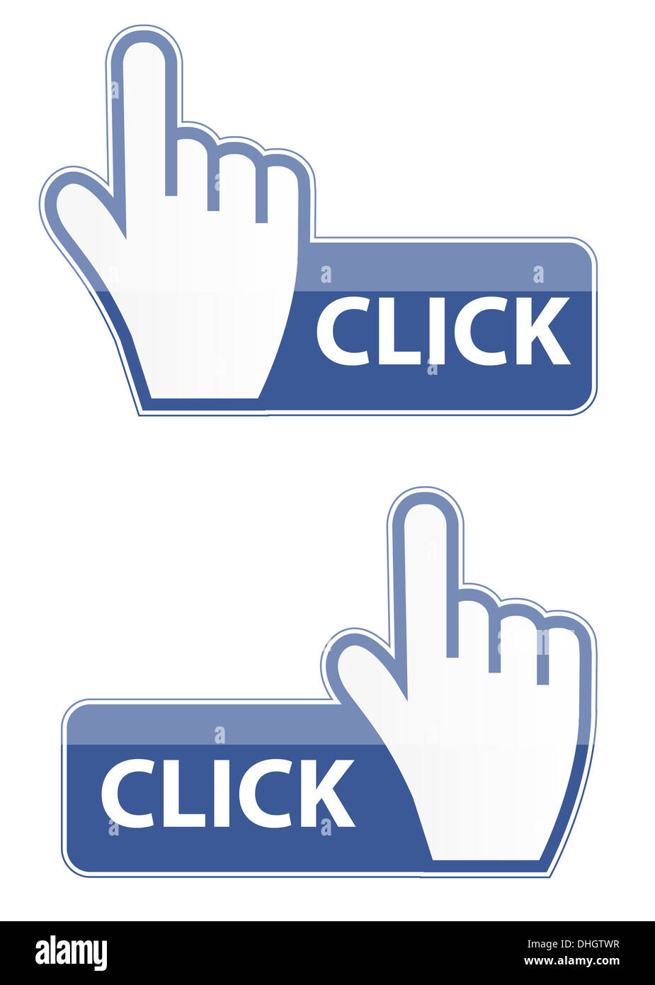 Mouse hand cursor click button vector illustration Stock Photo - Alamy