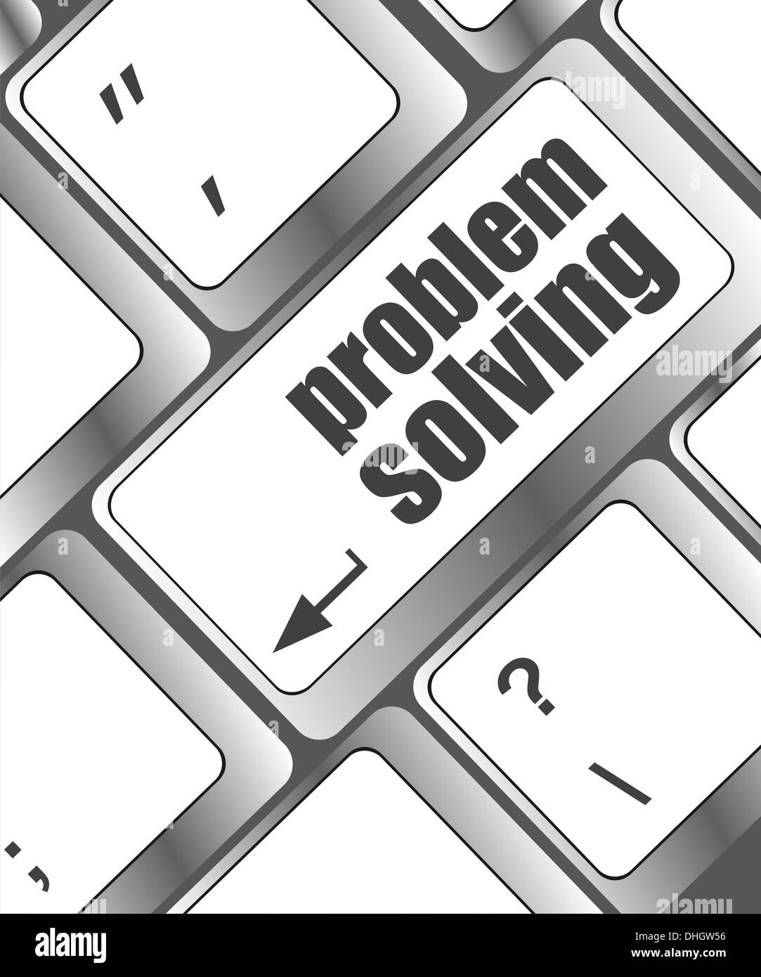 problem solving button on computer keyboard key Stock Photo - Alamy
