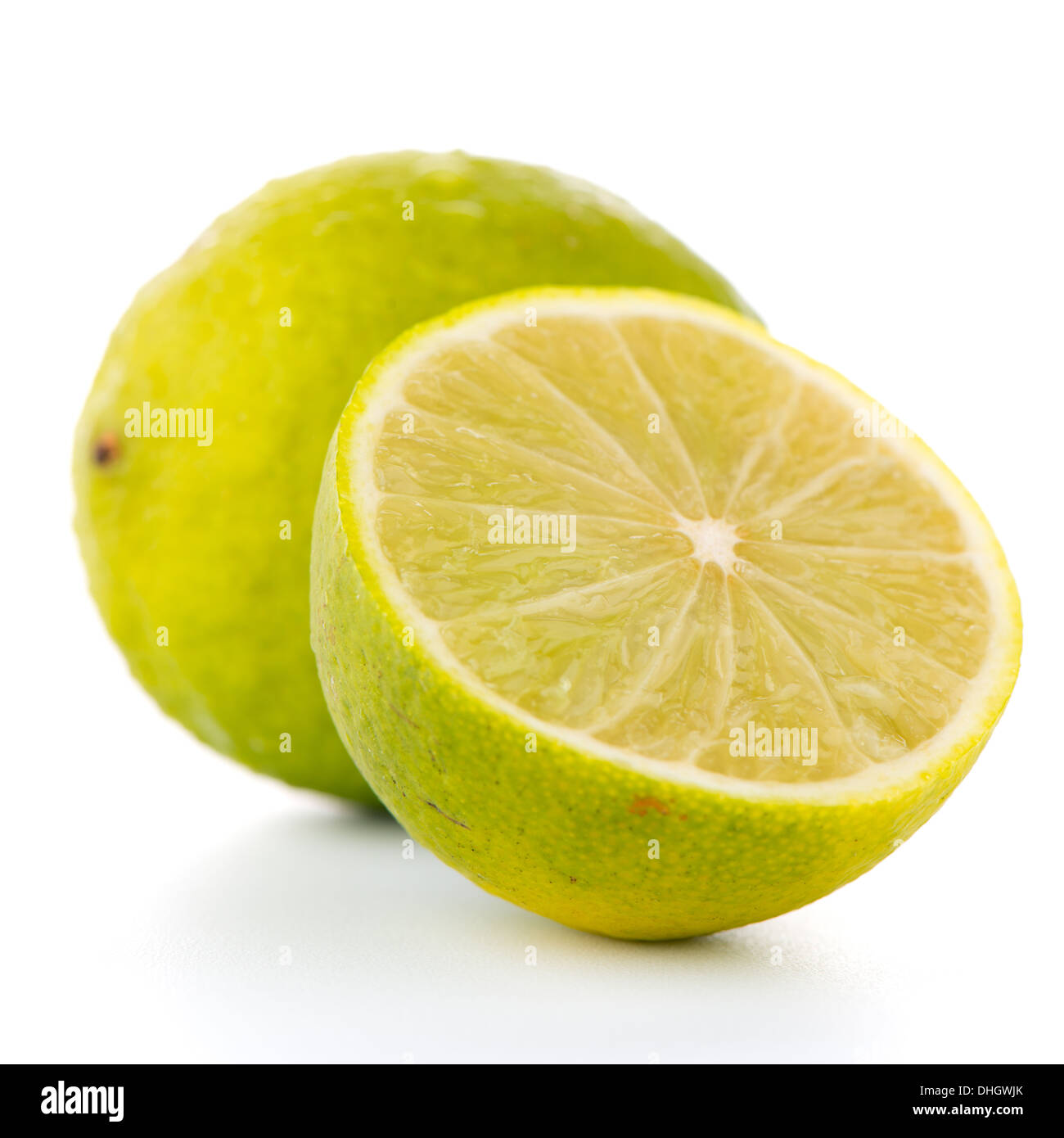 Fresh green lime isolated on white background Stock Photo - Alamy