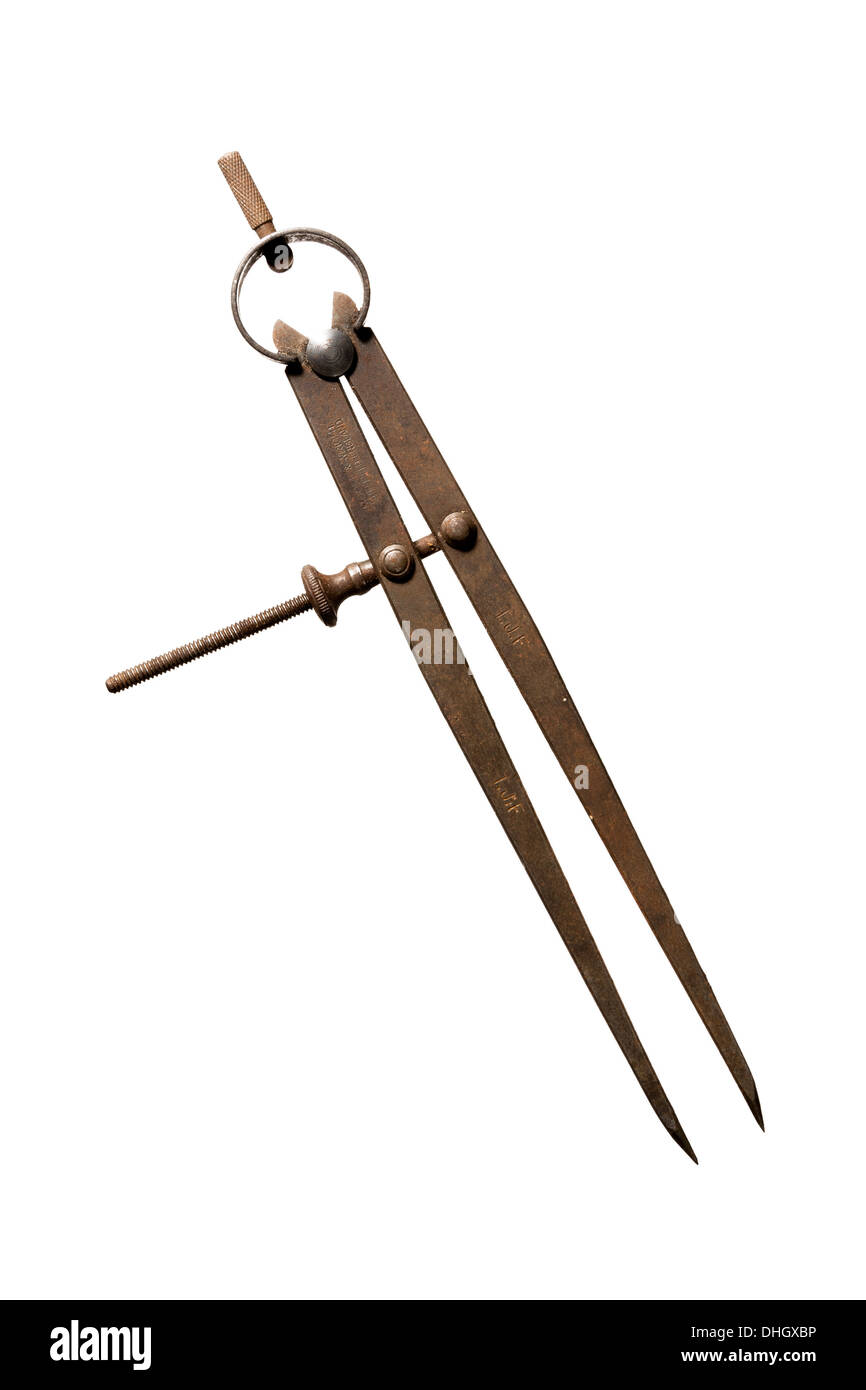 Engineers dividers isolated white background Stock Photo - Alamy