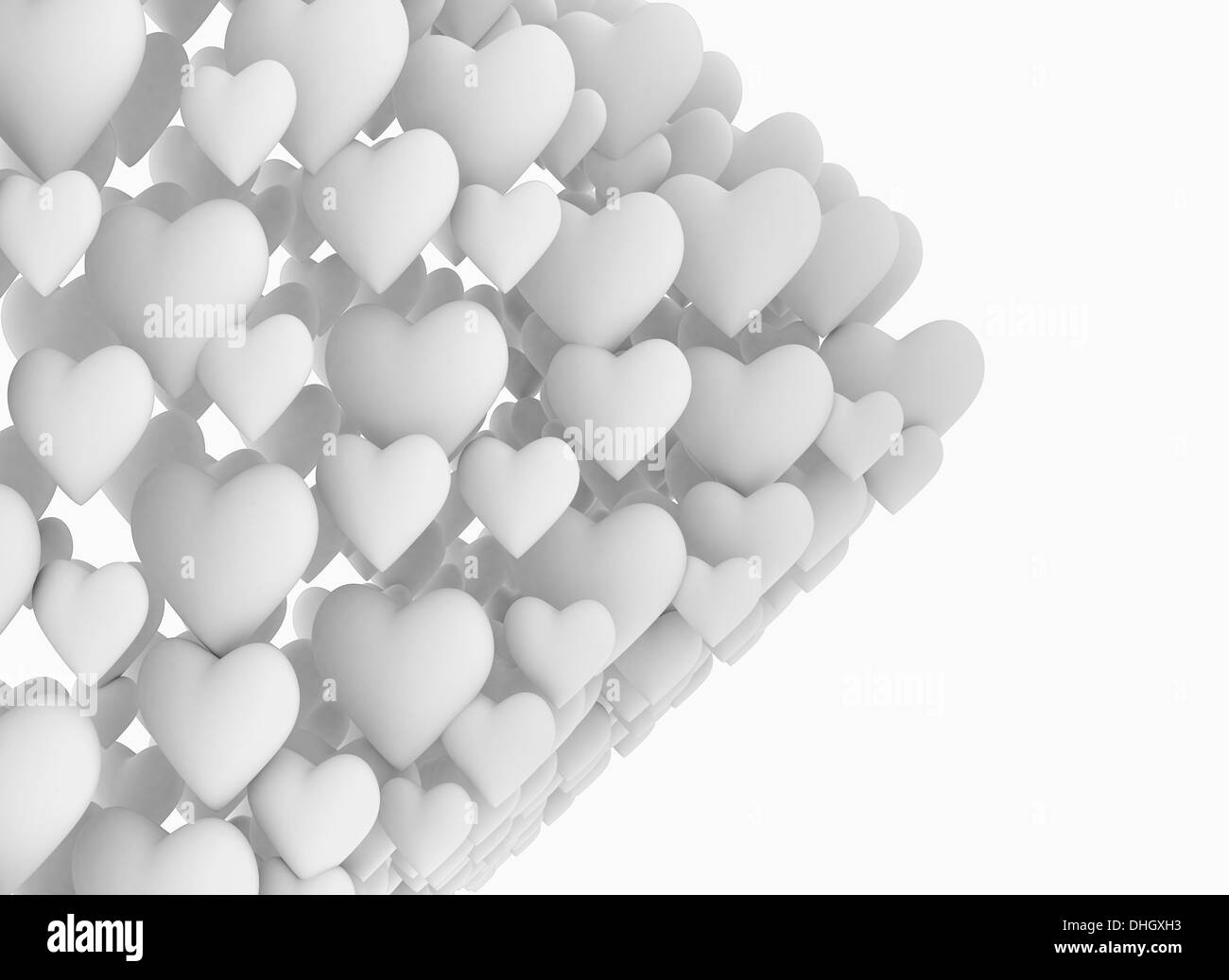 Group of 3d hearts Stock Photo - Alamy