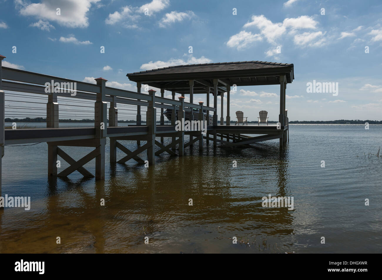A Dock on the shores of Lake Dora in the City of Mount Dora, Florida ...