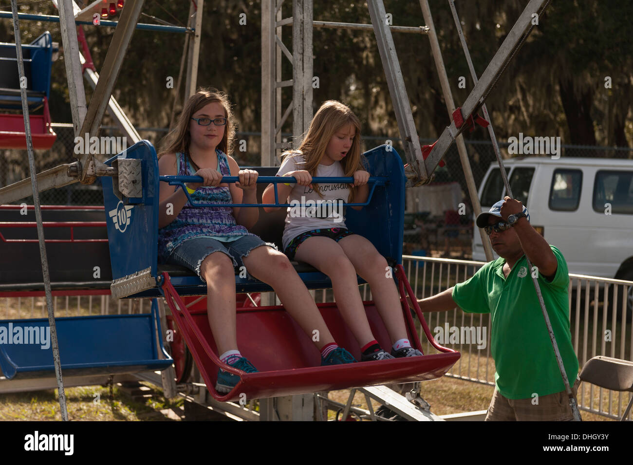 Girl on ferris wheel hi-res stock photography and images - Alamy