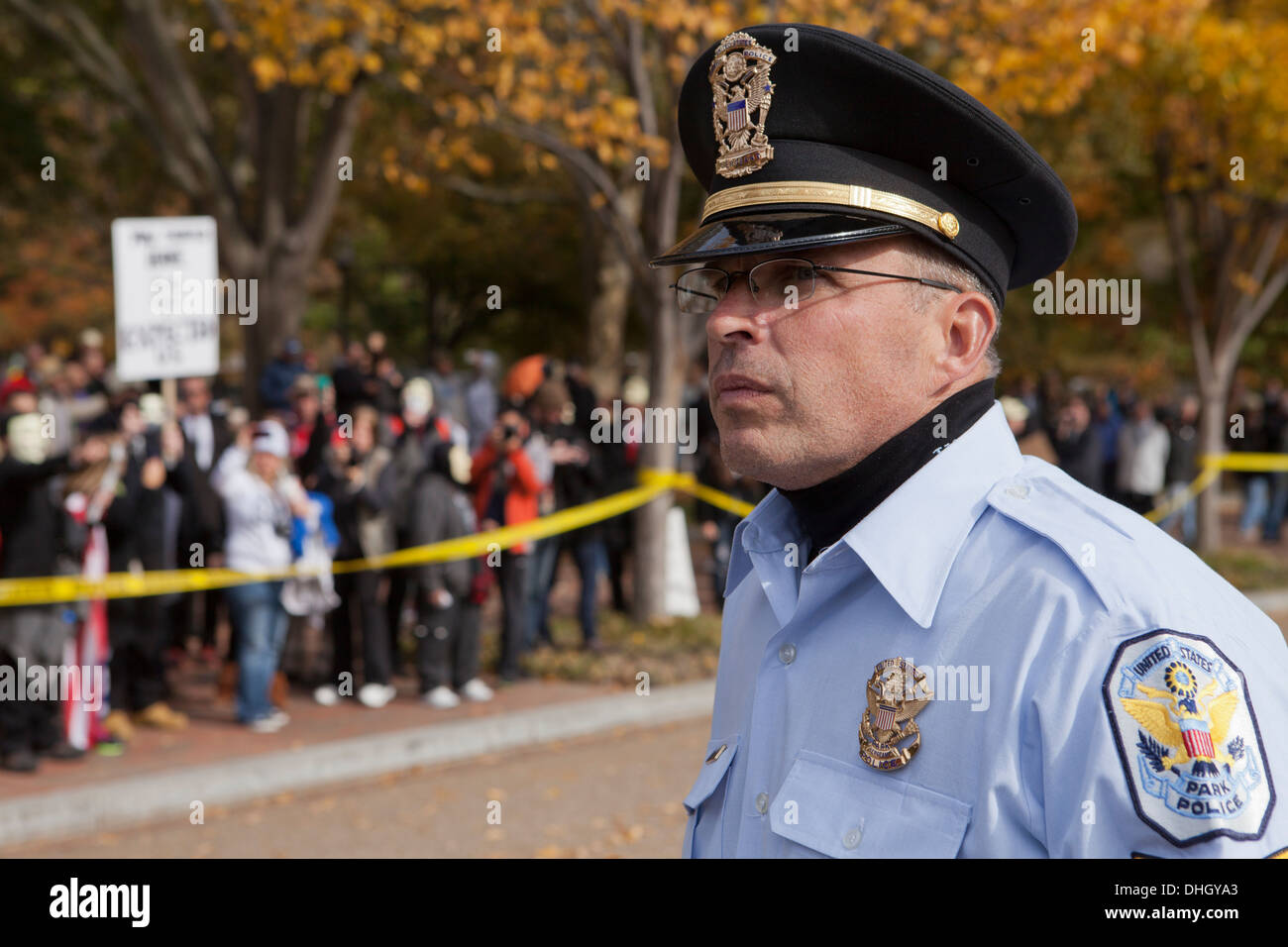 US Park Police officer on duty at a public protest - Washington, DC ...