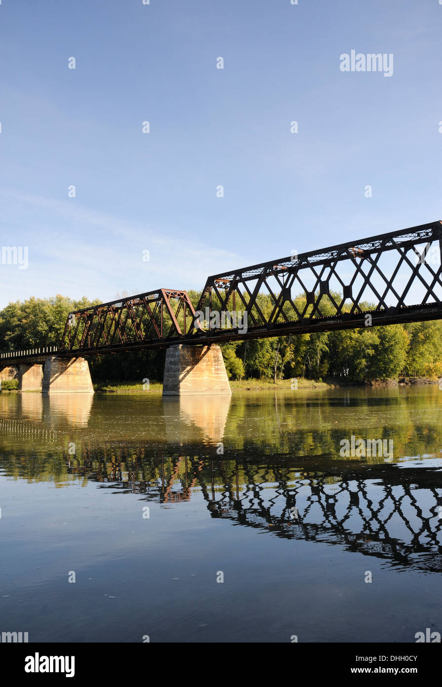 Railroad Bridge over the Wabash River, West Lafayette, Indiana Stock ...