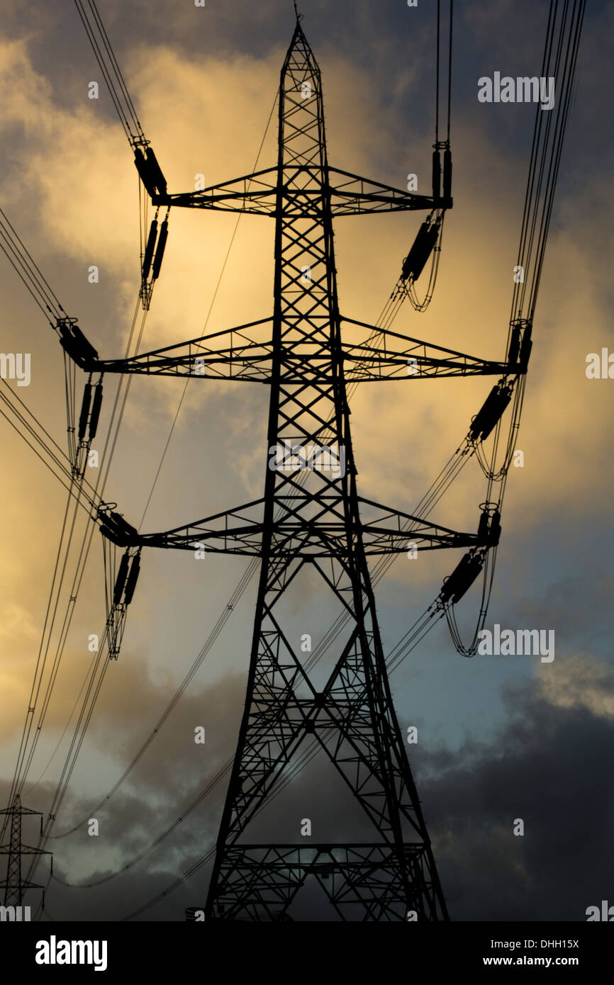 A large pylon towering in the sky Stock Photo - Alamy