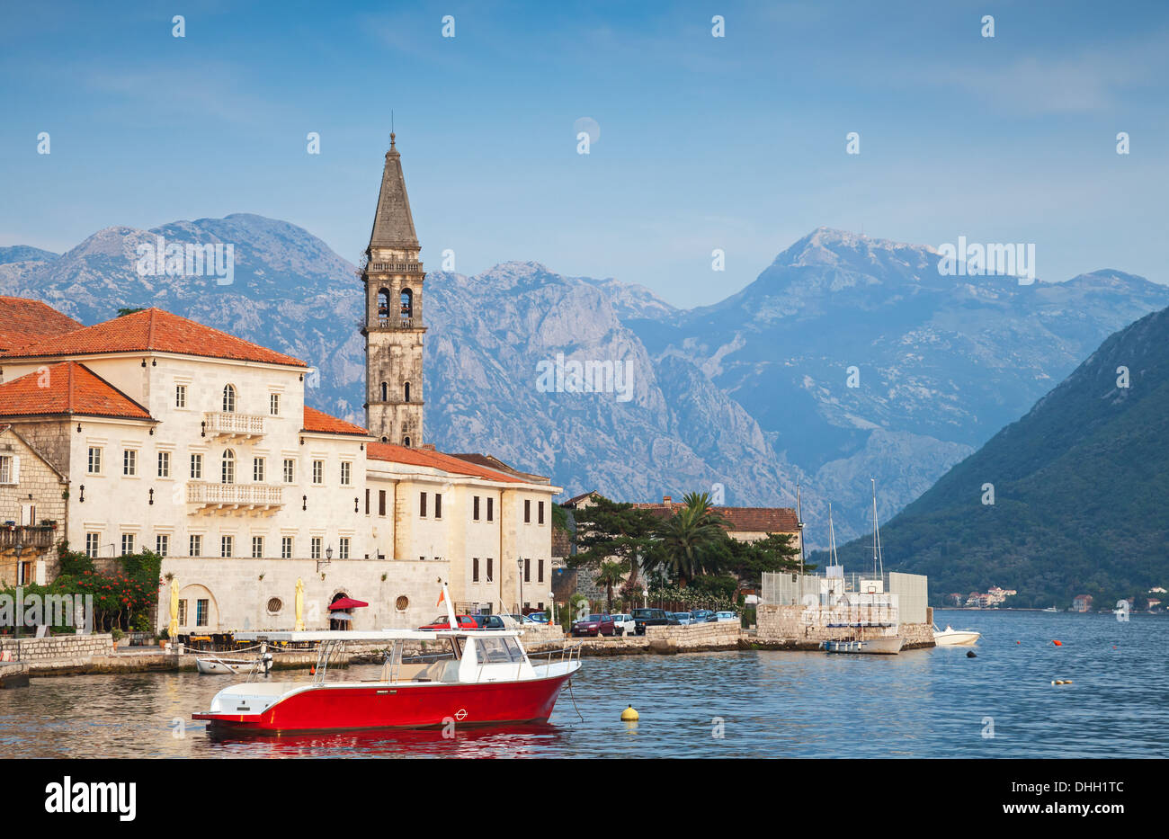 Landscape of old Perast town, Kotor bay, Montenegro Stock Photo - Alamy