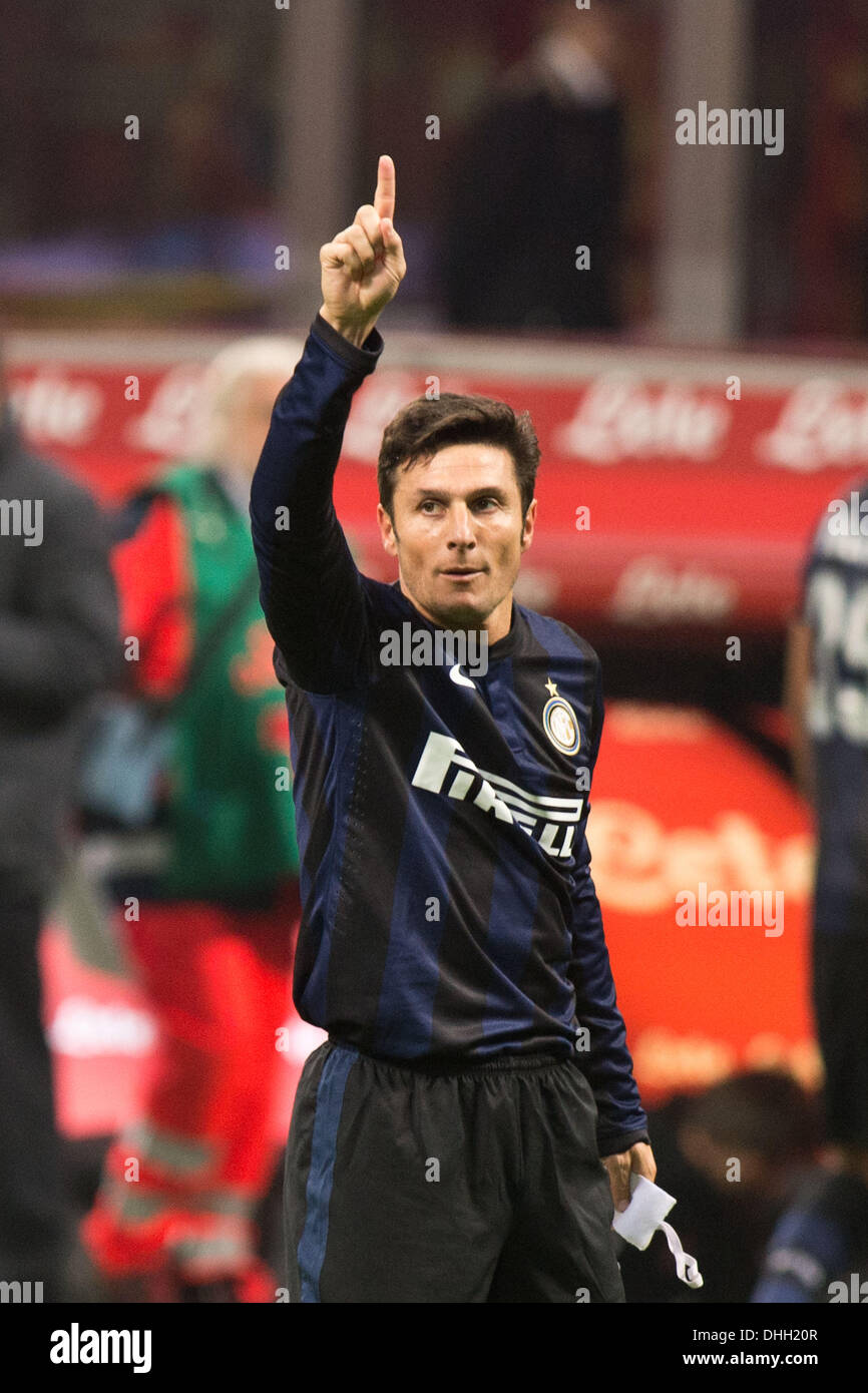 Milan, Italy. 9th Nov, 2013. Javier Zanetti (Inter) Football / Soccer ...
