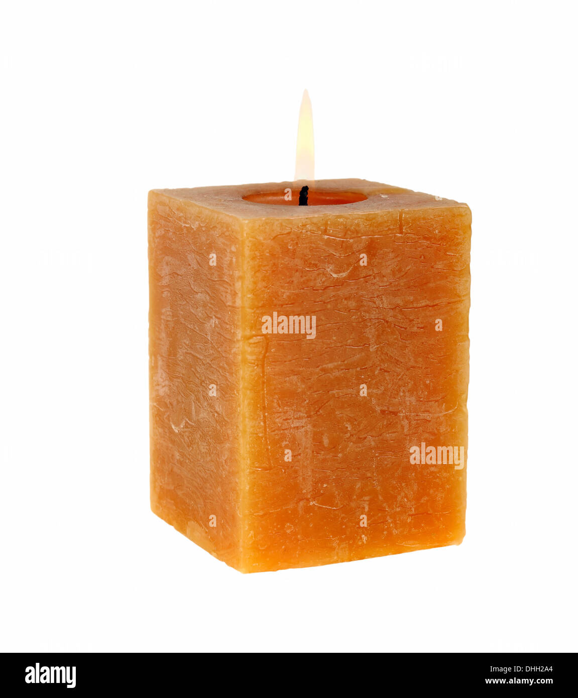 Aromatic rectangular candle on a white background Stock Photo - Alamy