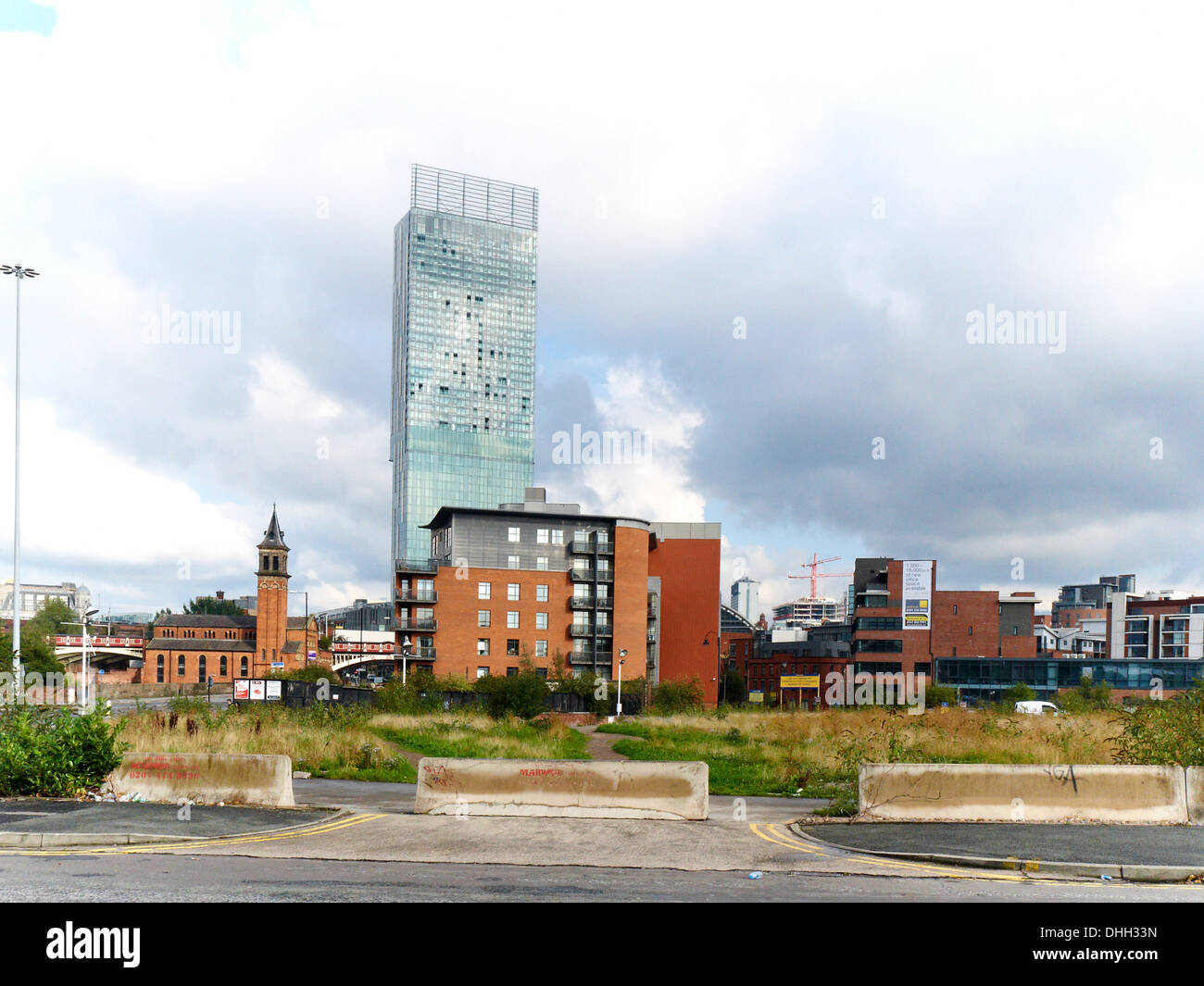 Abandoned building site in Manchester UK Stock Photo - Alamy