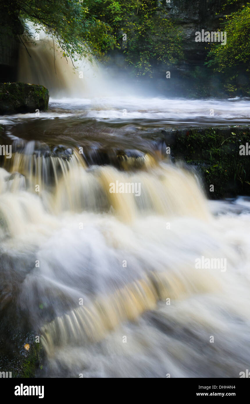 Cauldron Force waterfall at West Burton in the Yorkshire Dales Stock ...