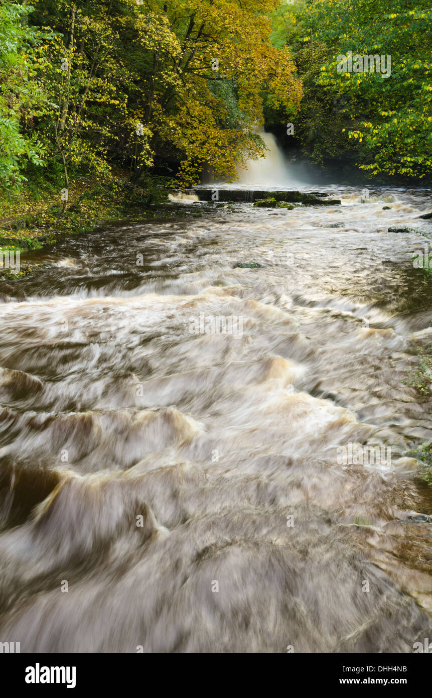 Cauldron Force waterfall at West Burton in the Yorkshire Dales Stock ...