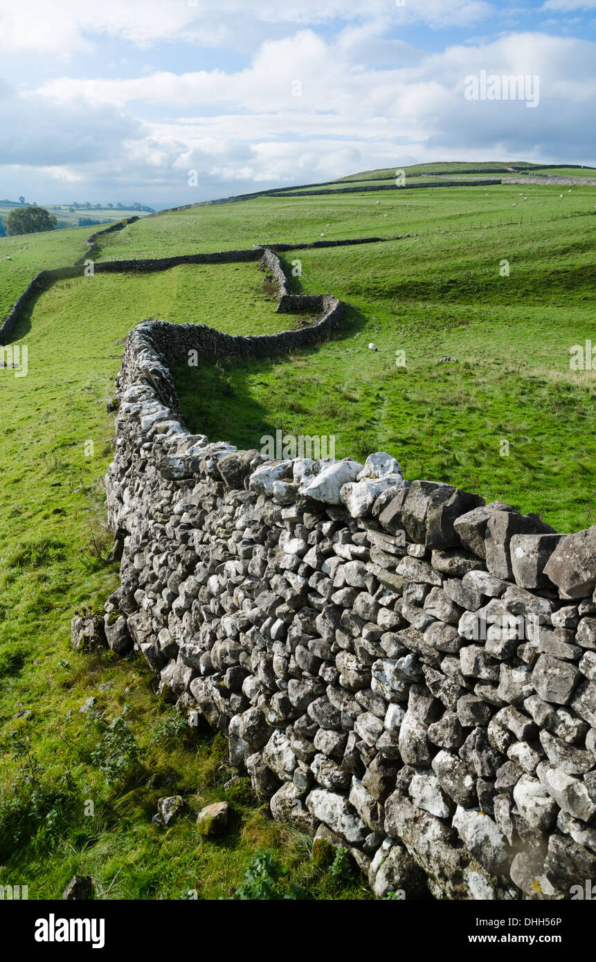Stone wall across a field hi-res stock photography and images - Alamy