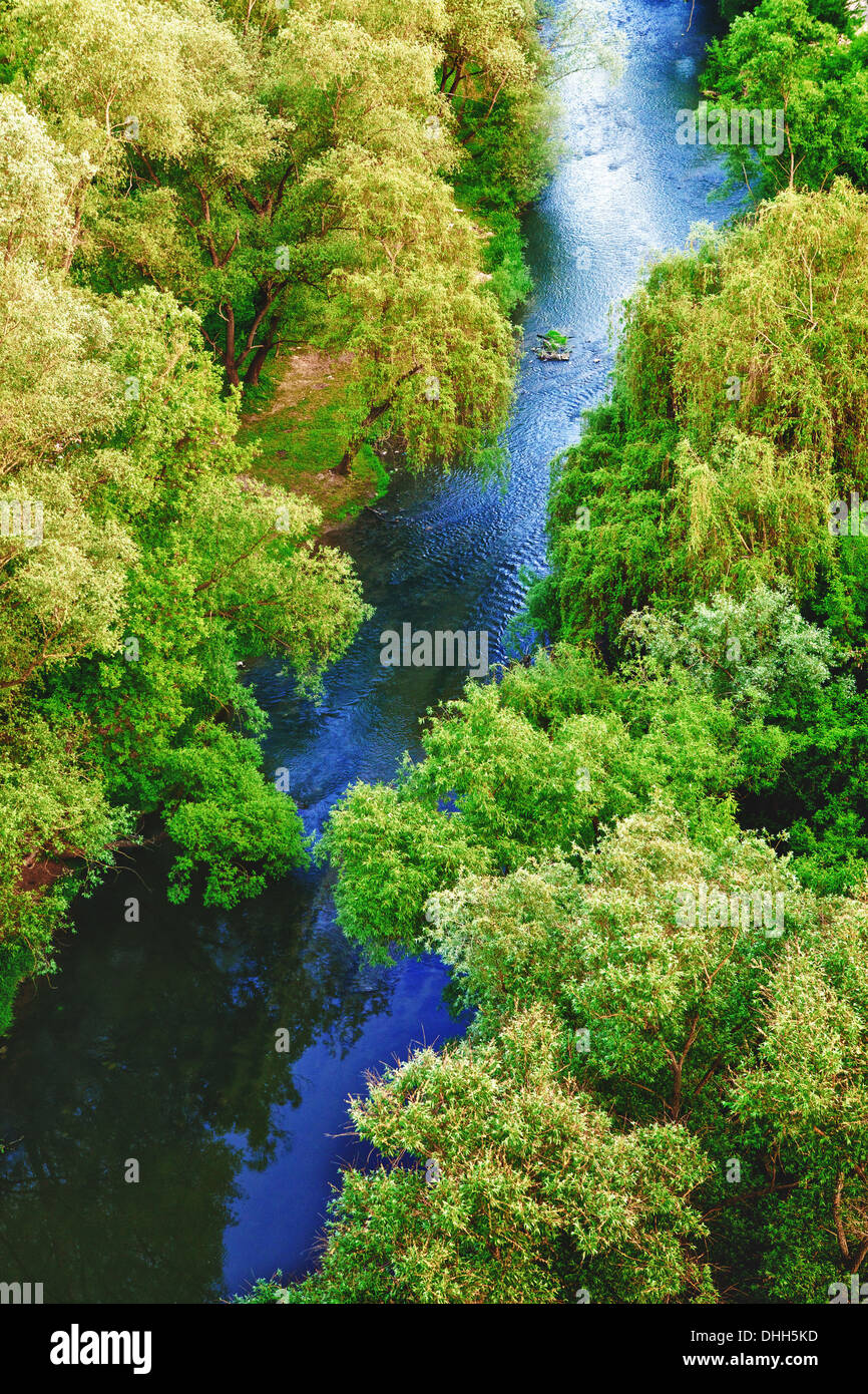 Spring creek forest aerial hi-res stock photography and images - Alamy
