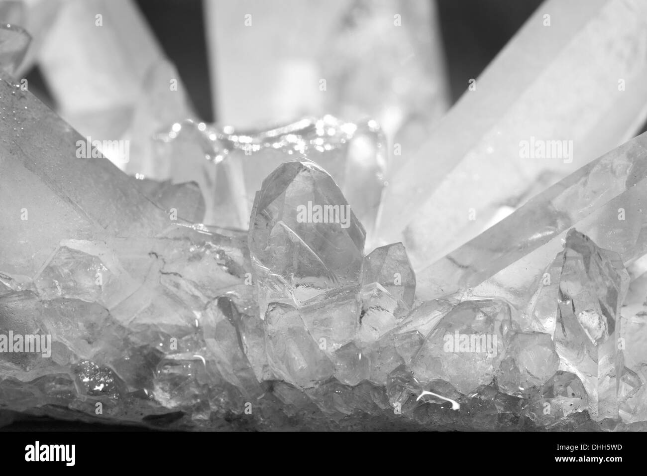 Semi precious crystal Black and White Stock Photos & Images - Alamy