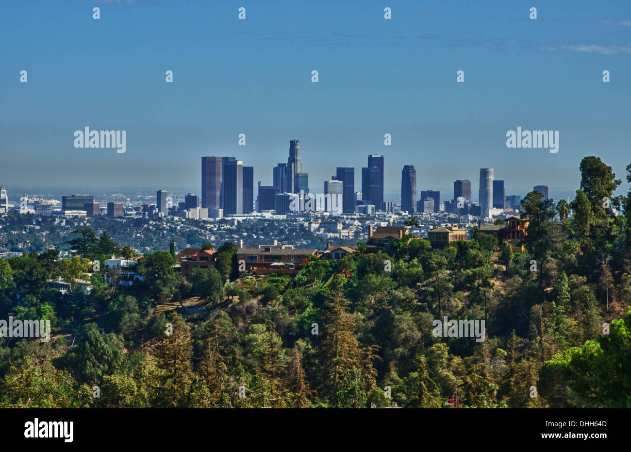 Los Angeles California CA from the Hollywood sign area of Hollywood ...