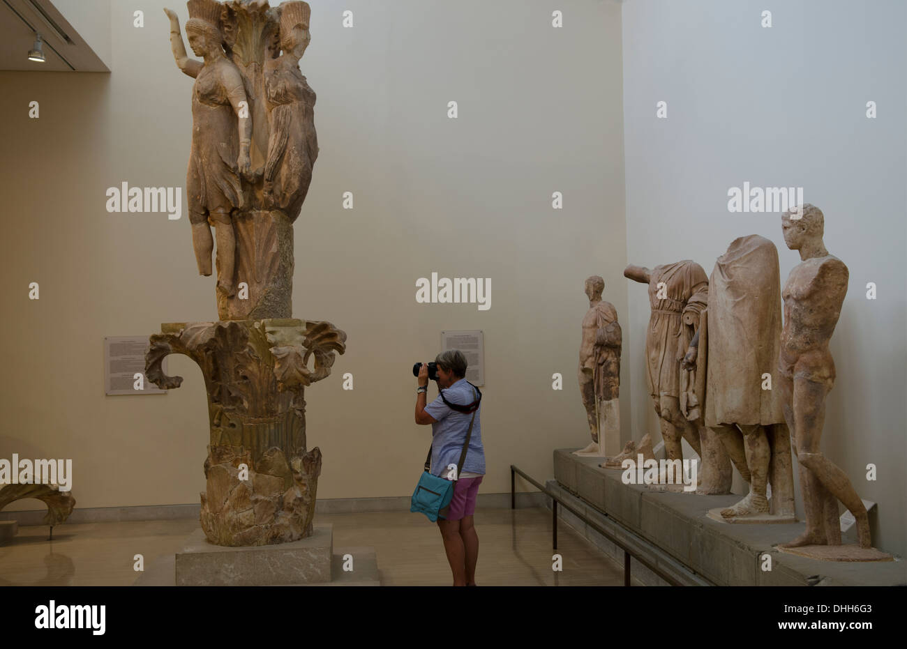 Greece Delphi famous Museum of Delphi with old Egyptian statues in 500 ...
