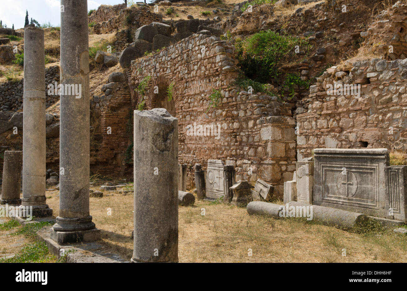 Greece Delphi famous Greek Temple of Apollo place of Philosophy for ...