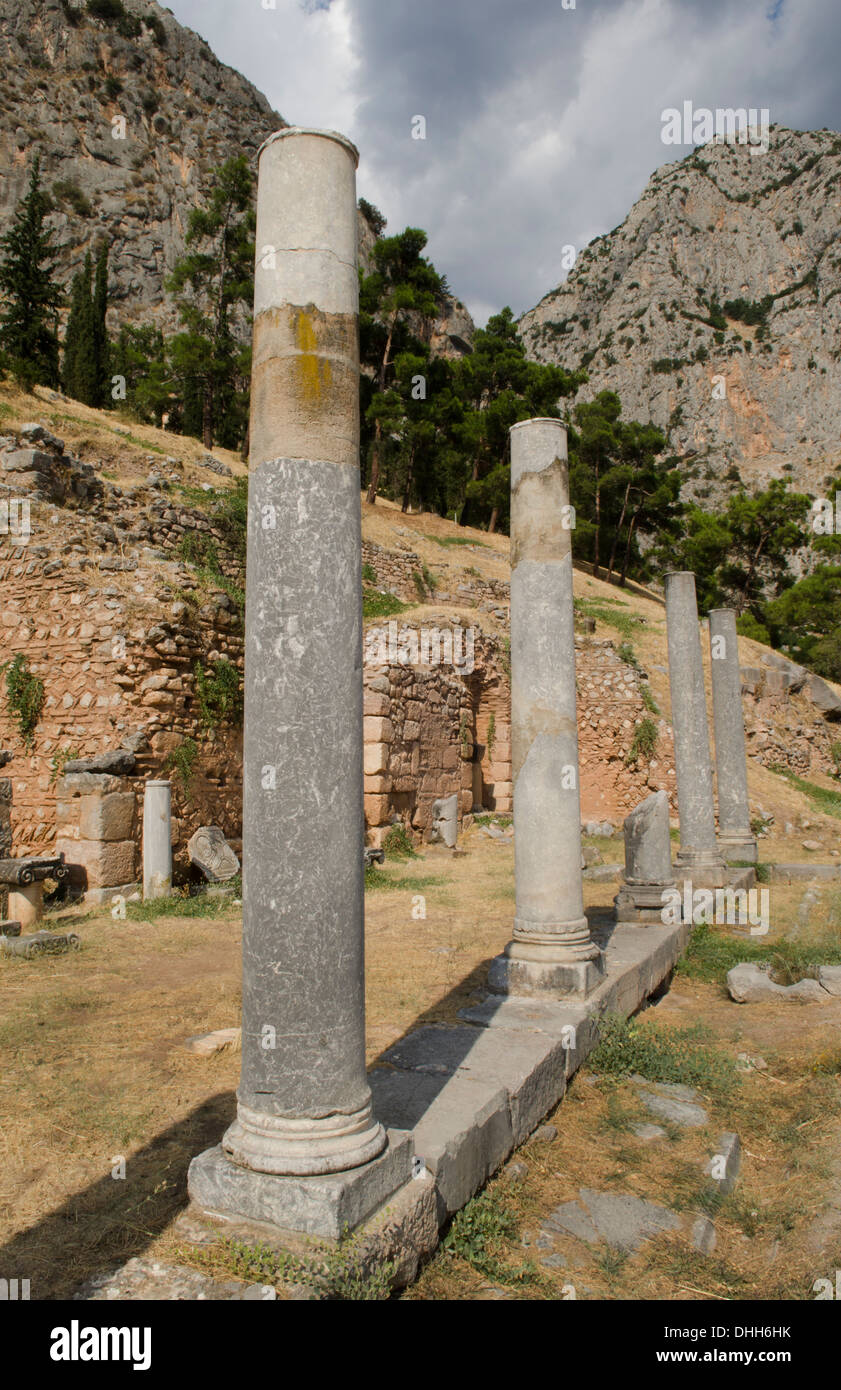 Greece Delphi famous Greek Temple of Apollo place of Philosophy for ...