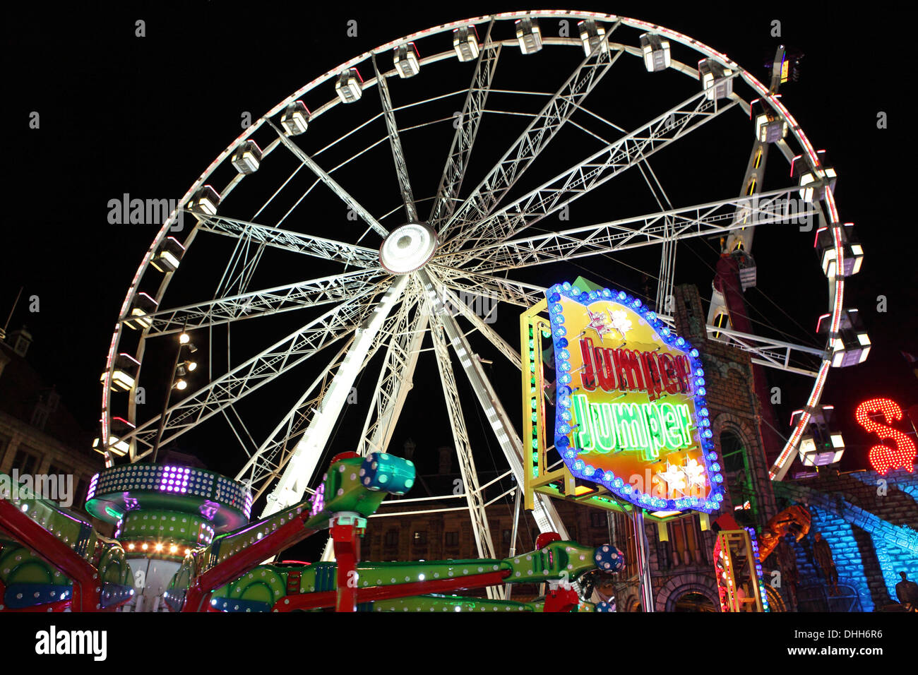 The Big Wheel at Dam Square in Amsterdam, the Netherlands Stock Photo ...