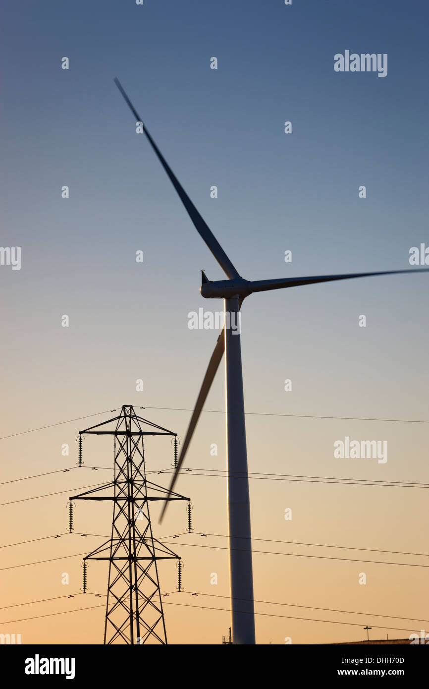 Wind turbine and pylon hi-res stock photography and images - Alamy