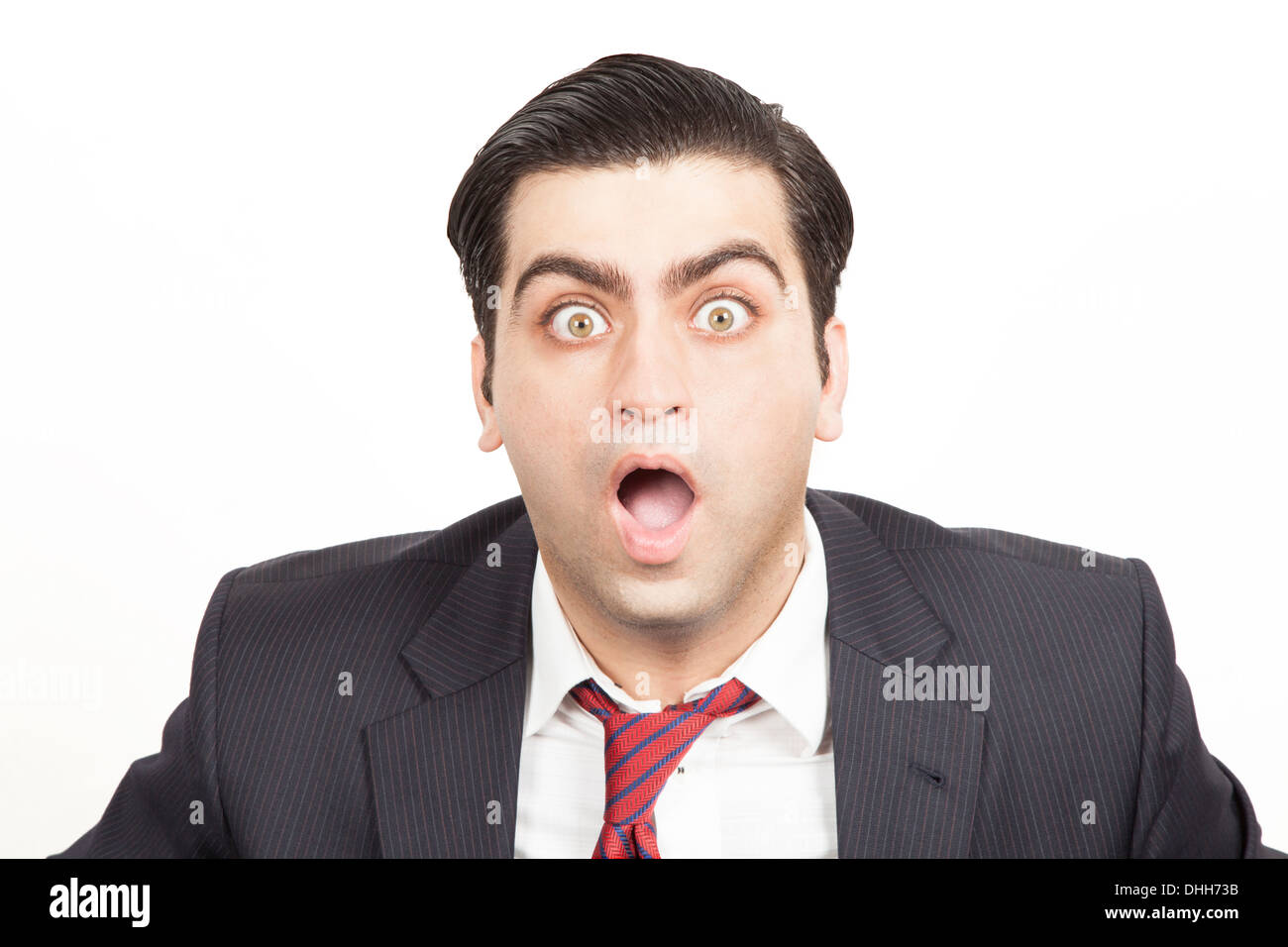 Bussiness man with a shocked expression Stock Photo - Alamy