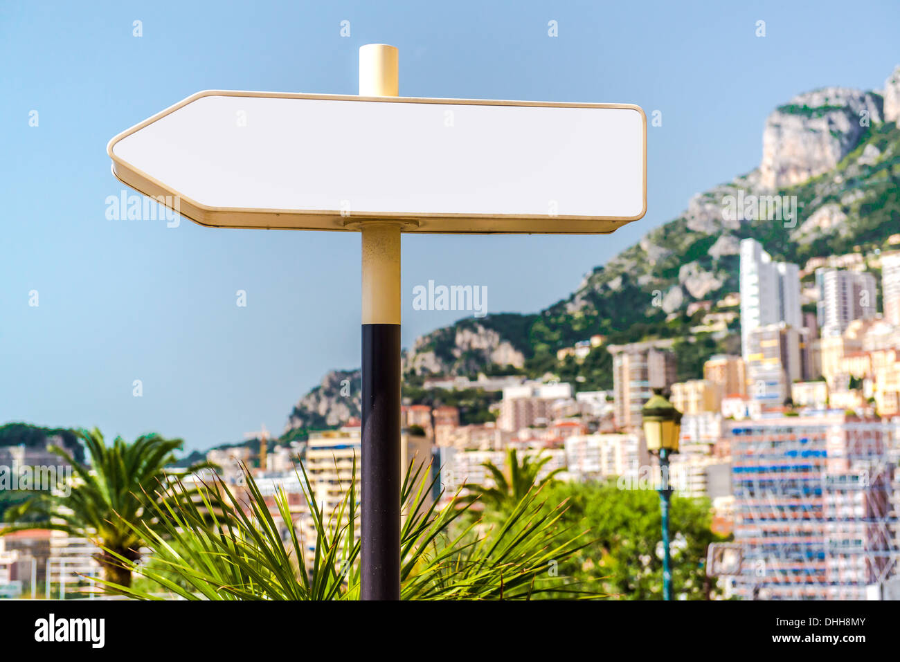 Monaco road sign hi-res stock photography and images - Alamy
