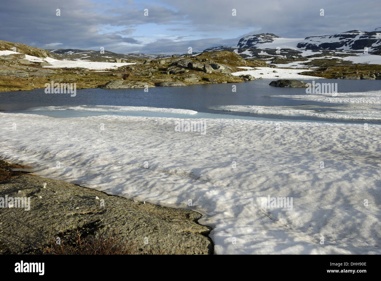 Ice on Lake Finse Stock Photo - Alamy