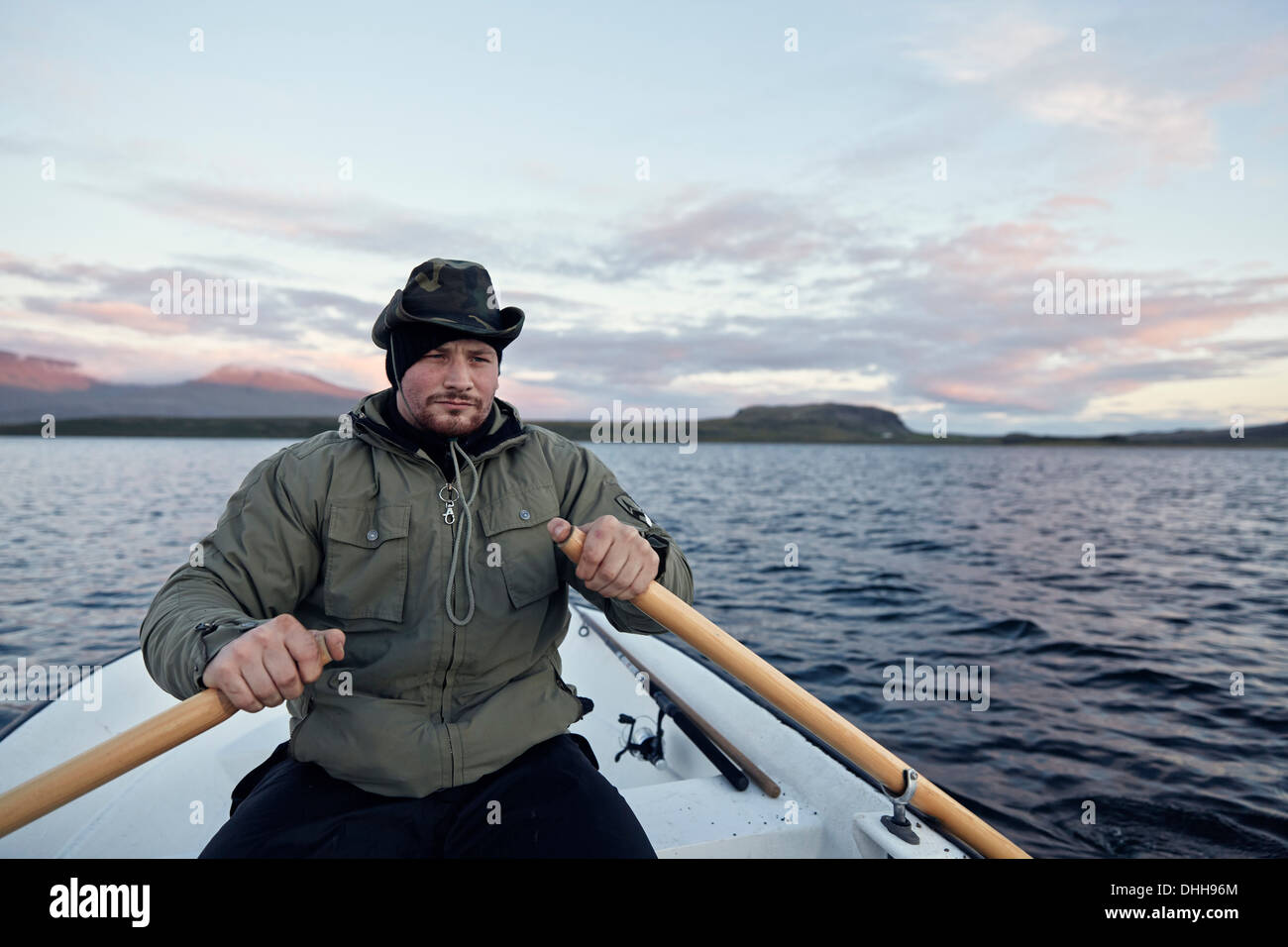 Man on fishing trip Stock Photo - Alamy