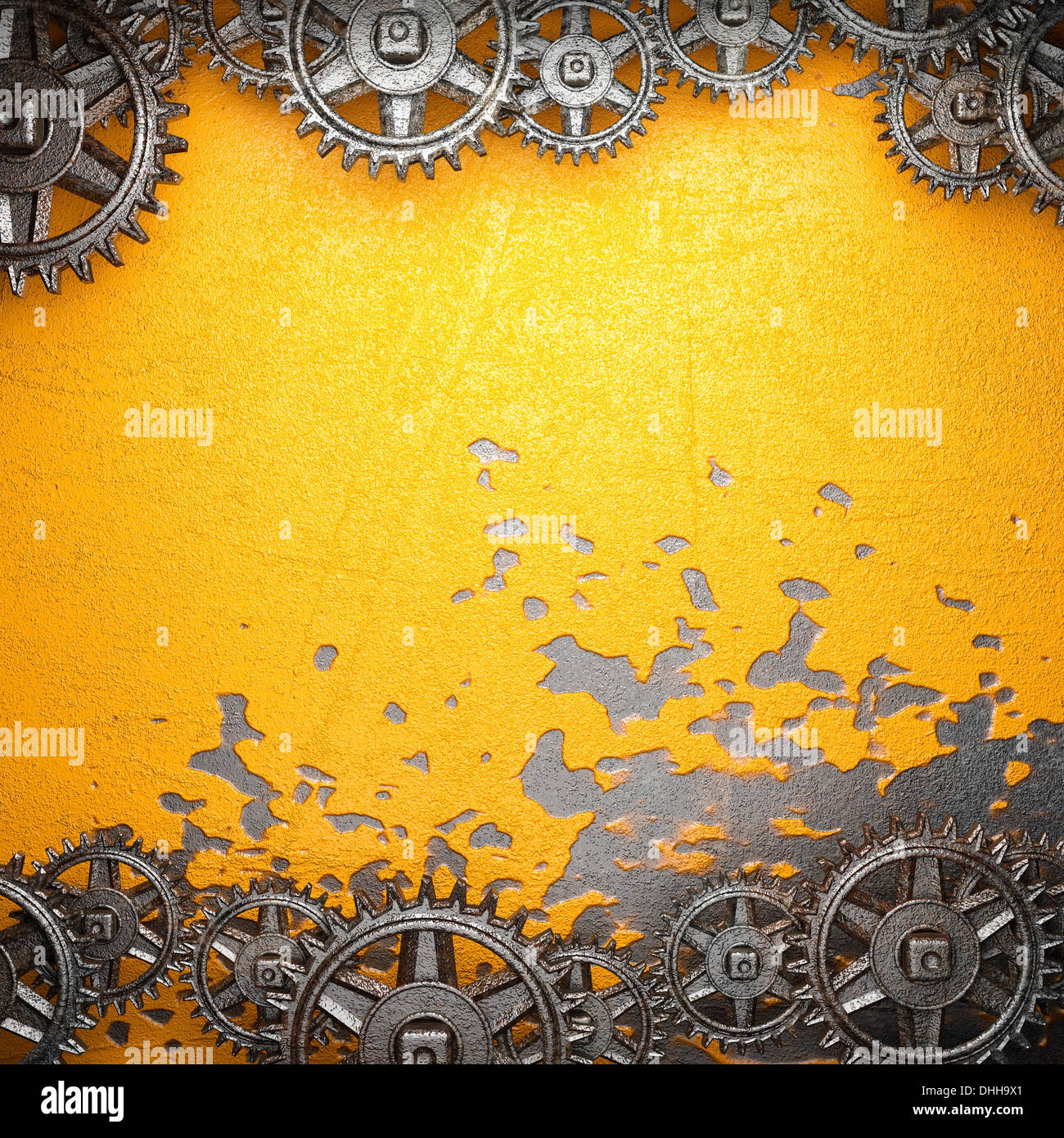 gear wheels on steel background Stock Photo - Alamy