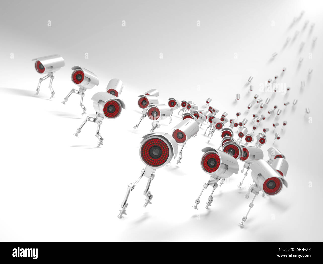 3d image of running robot cctv Stock Photo - Alamy