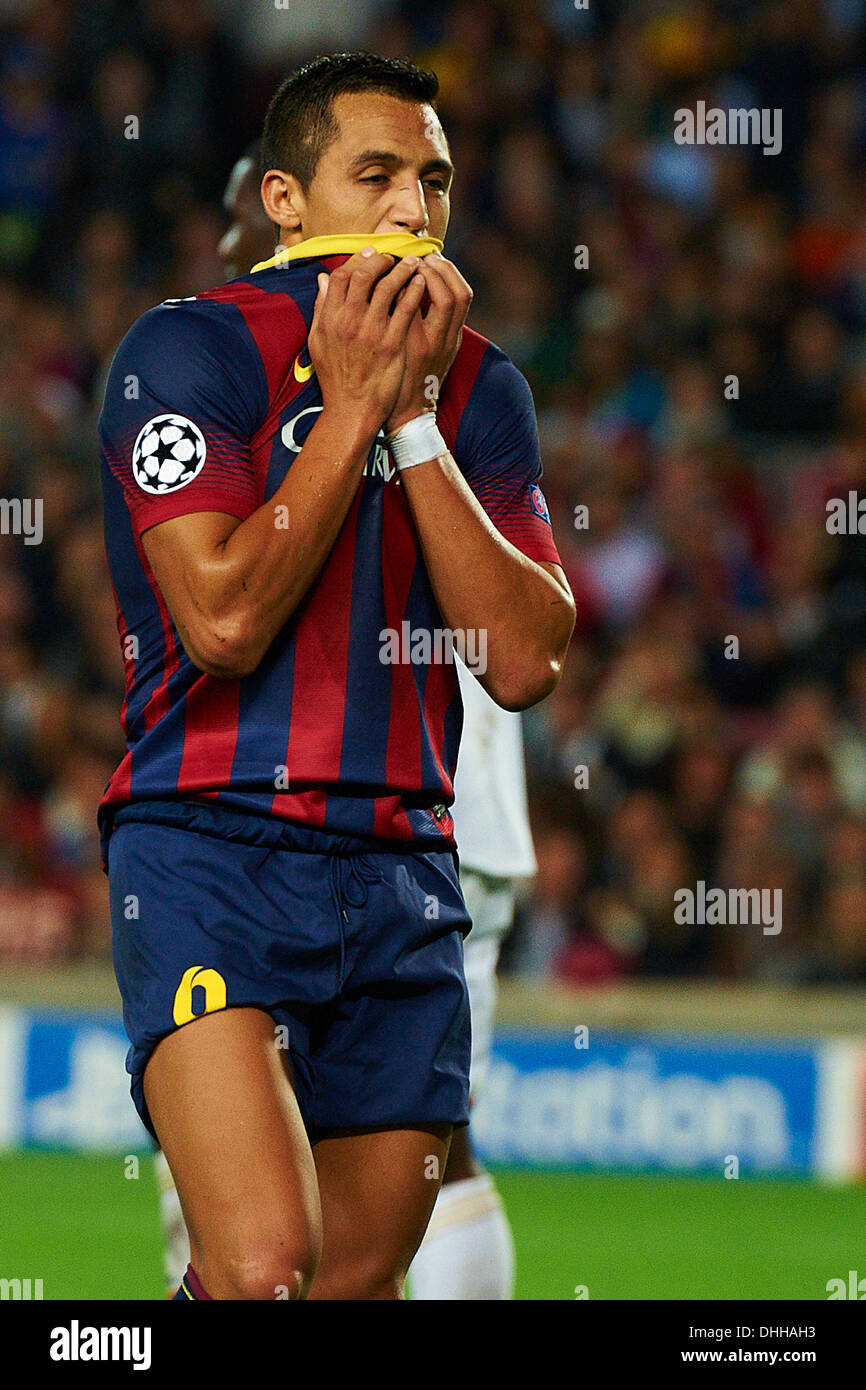 Alexis Sanchez (FC Barcelona), during the Champions League soccer match ...