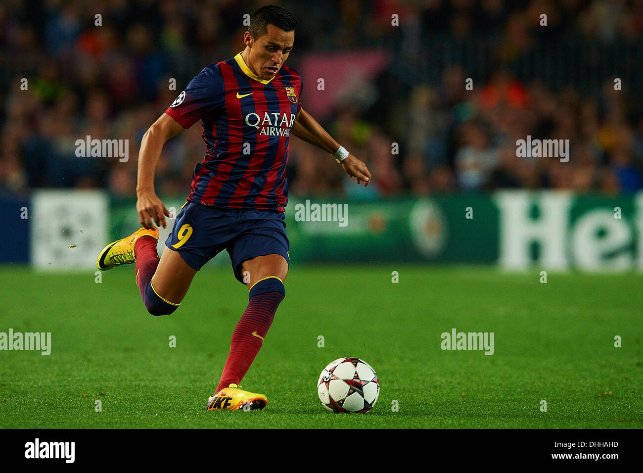 Alexis Sanchez (FC Barcelona), during the Champions League soccer match ...