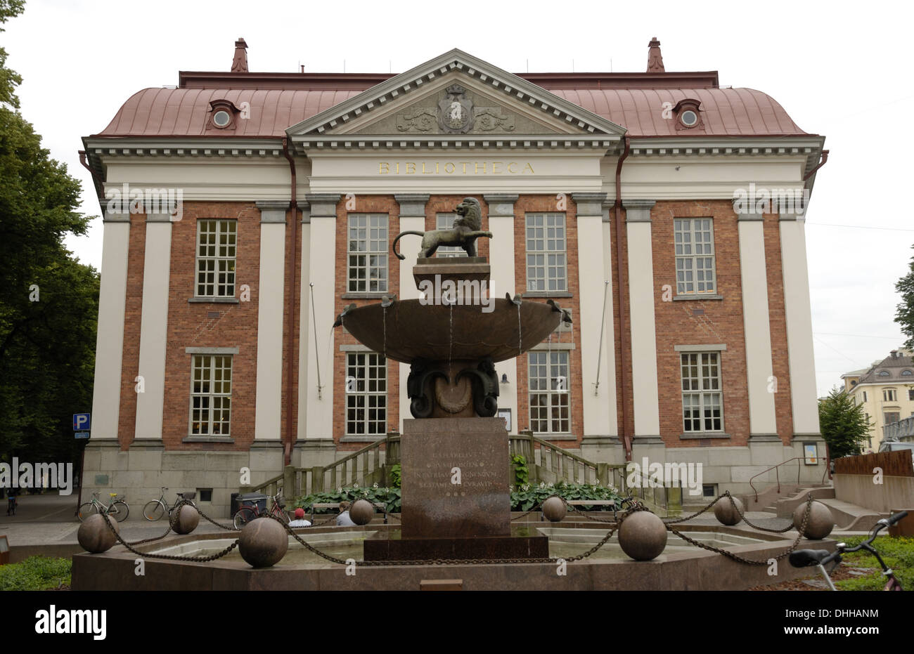 Fountain at the Library in Turku Stock Photo - Alamy