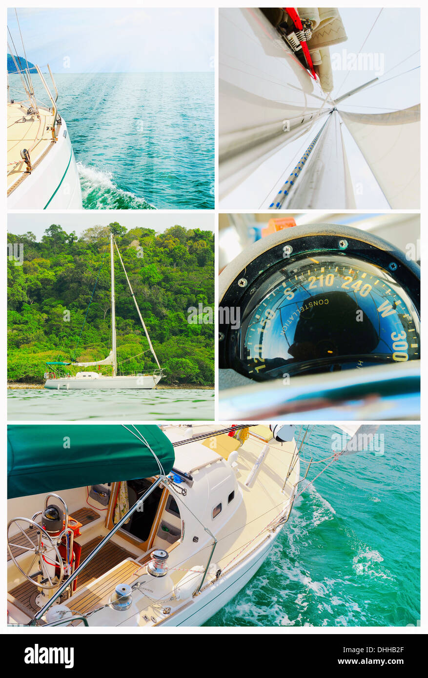 Yacht in the open sea Stock Photo - Alamy